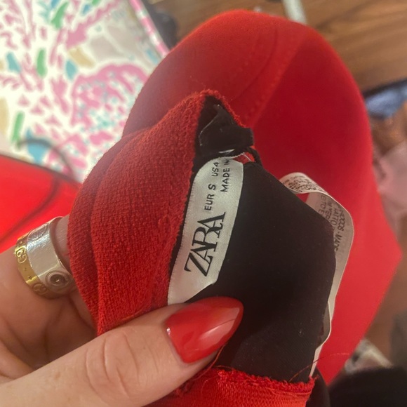 Zara | Dresses | Mini Red Zara Dress | Poshmark